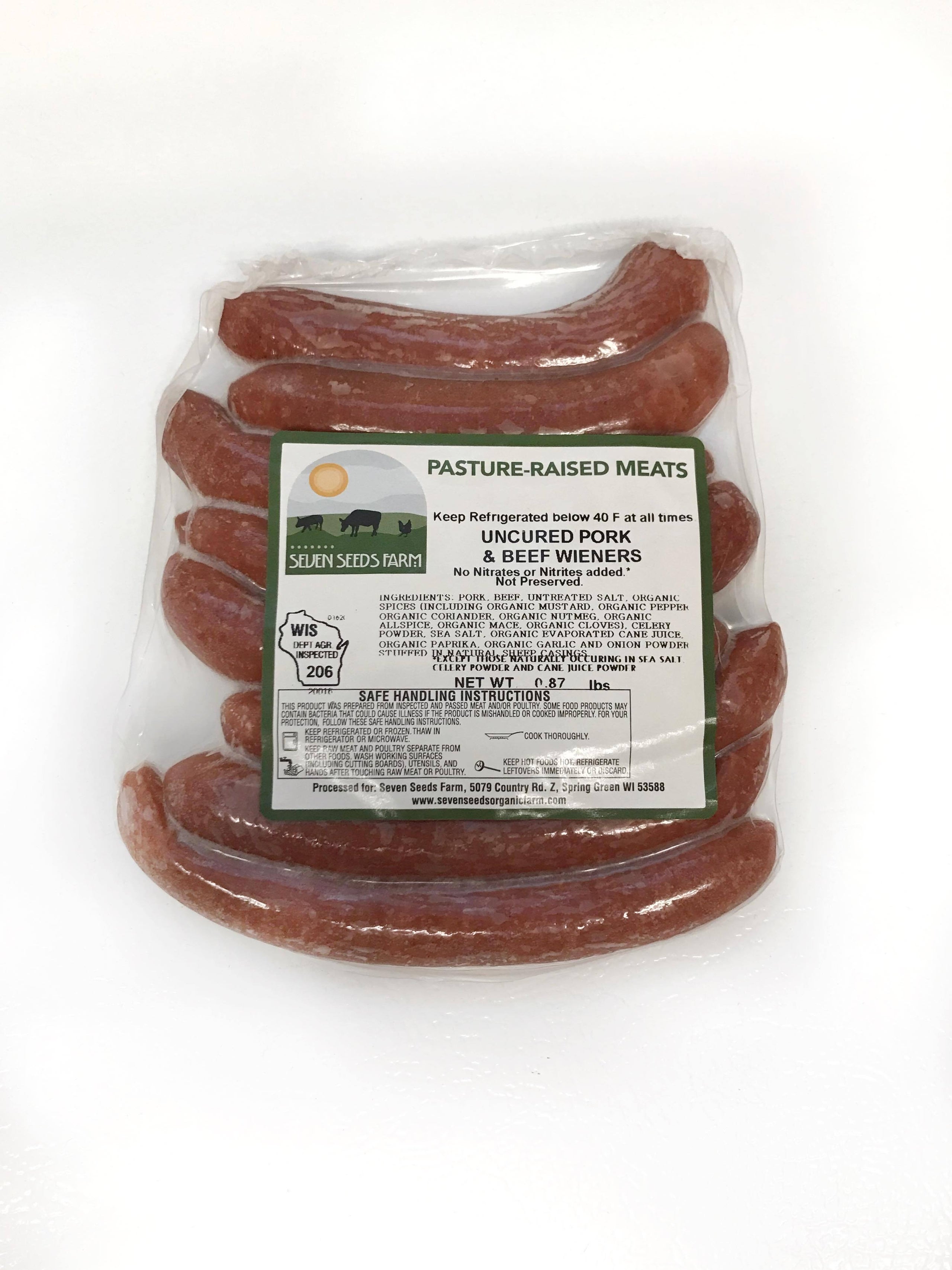 Hot Dogs (8/pack) | Seven Seeds Farm